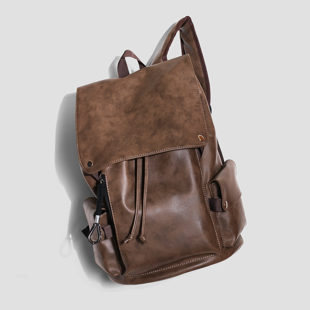 Premium Leather Retro Travel Backpack for Men – Large Capacity Laptop ...